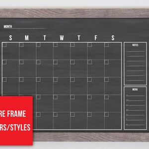 Chalkboard calendar | Etsy