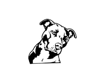 Pit bull decal | Etsy