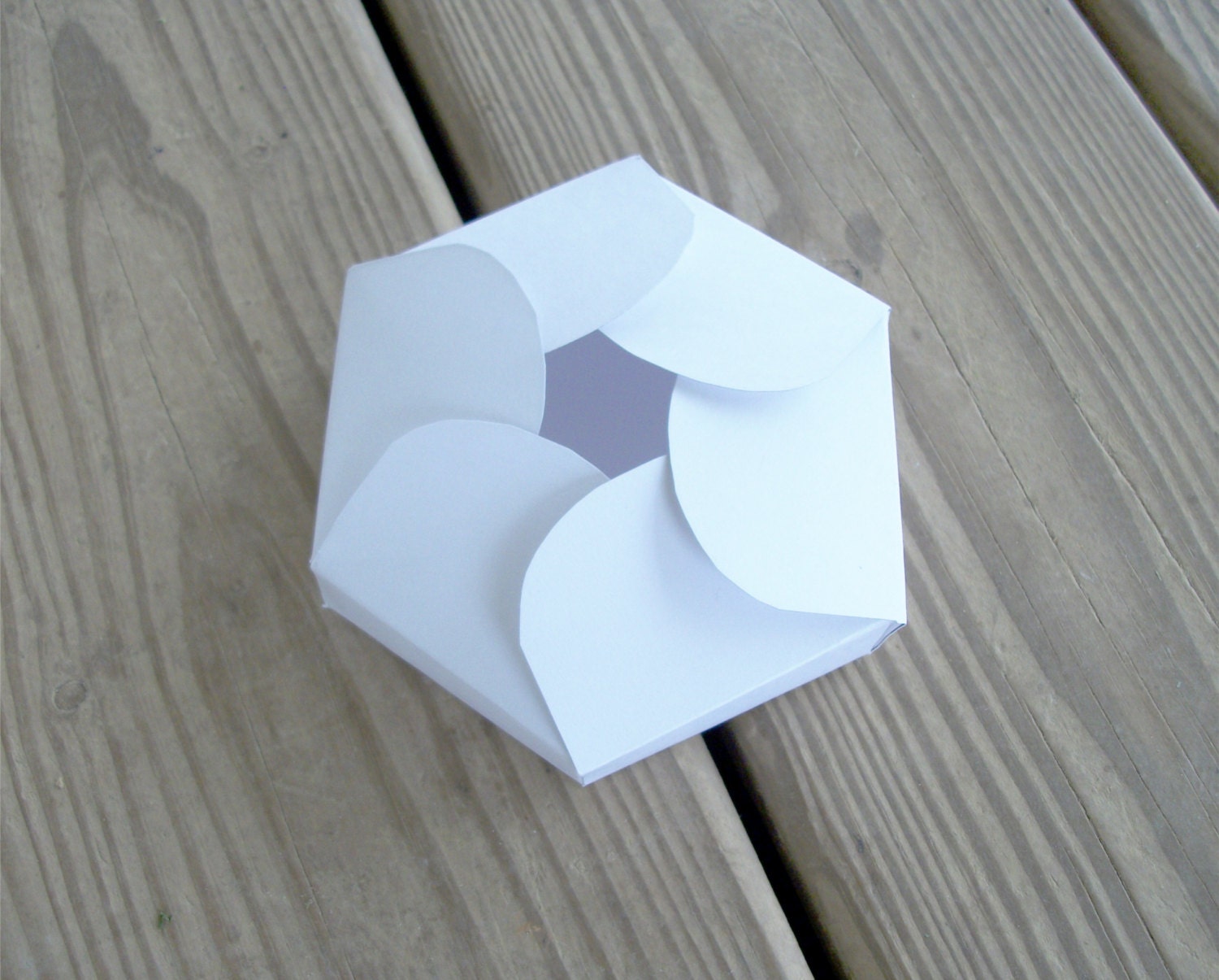 Printable Gift Box Hexagon Petals Wedding Favor Box Template