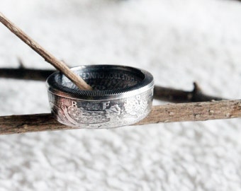 Mens coin ring | Etsy