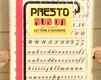 Rub on letters | Etsy