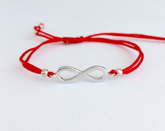 Silver Infinity Blue String Bracelet Infinity Bracelet Him