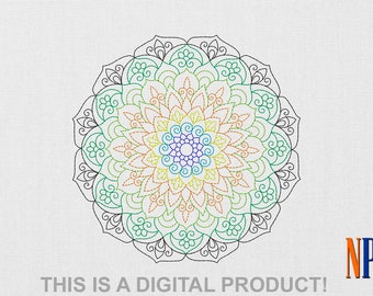 Mandala embroidery | Etsy