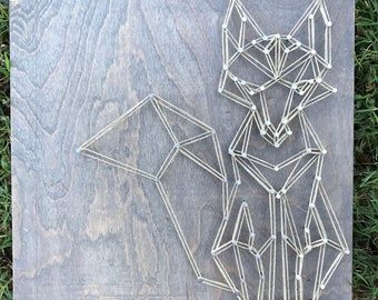 Geometric fox | Etsy