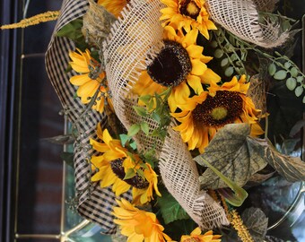Sunflower swag | Etsy
