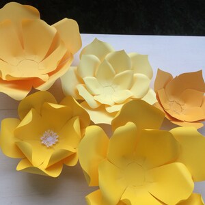 Yellow paper flowers | Etsy