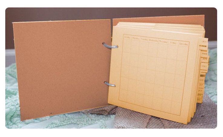 Melissa Frances Mini Calendar Book with Envelopes 6 X