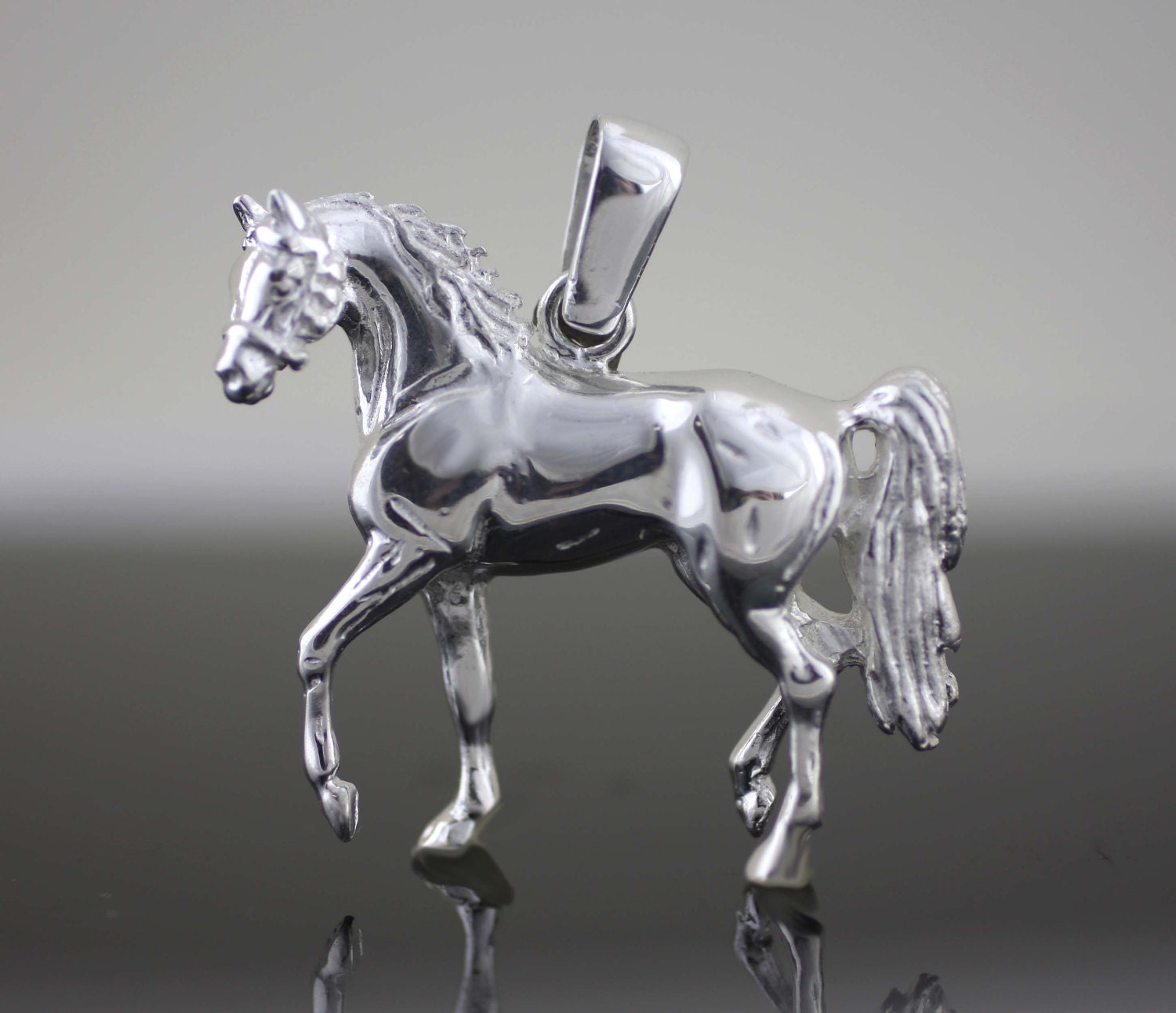 Silver Horse Sterling Silver Large Horse Necklace XL Horse