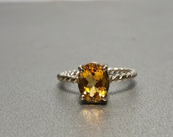 Large citrine ring | Etsy