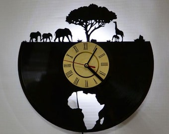 Africa clock | Etsy