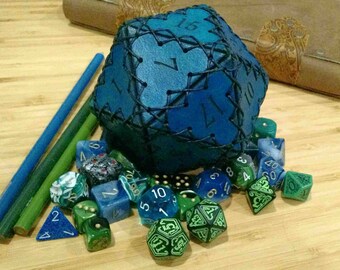 Leather dice bag | Etsy