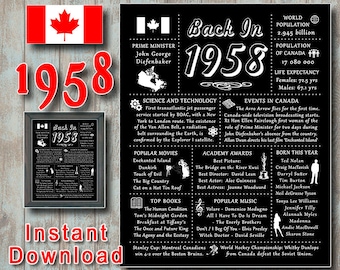 Fun facts 1958 | Etsy