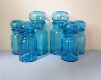 Vintage blue glass | Etsy