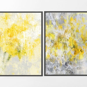 Yellow wall art | Etsy