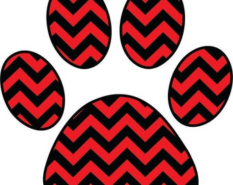Chevron paw print | Etsy
