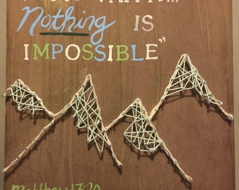 Mountain string art | Etsy