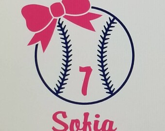 Softball decal | Etsy
