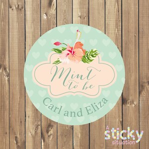 Mint to be labels | Etsy