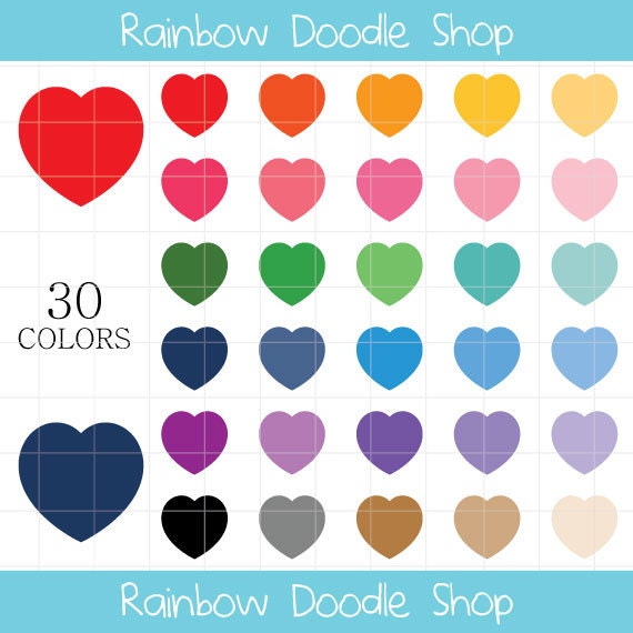 Hearts Clipart Colorful Hearts Clip Art Heart Clipart