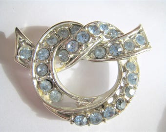 Blue rhinestone pin | Etsy