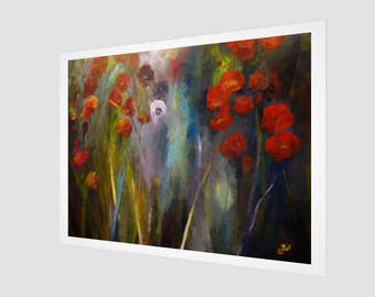 Poppy art | Etsy