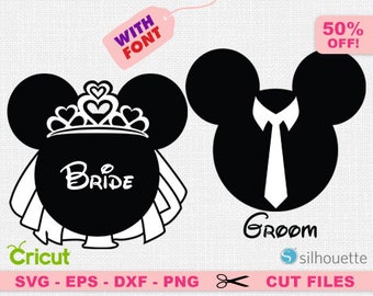 Mickey wedding svg | Etsy