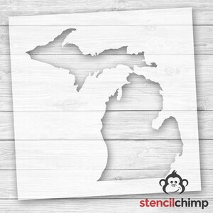 Michigan outline | Etsy