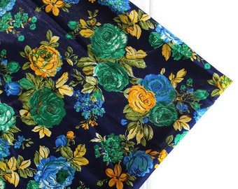 Rose print fabric | Etsy