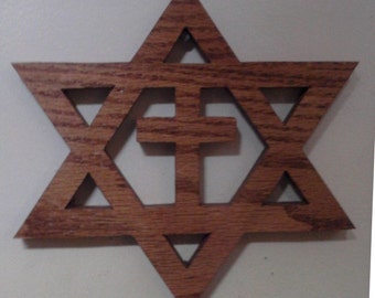 Star of david cross | Etsy