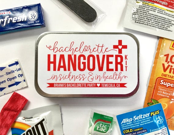 Bachelorette Hangover Kit Bachelorette Survival Kit
