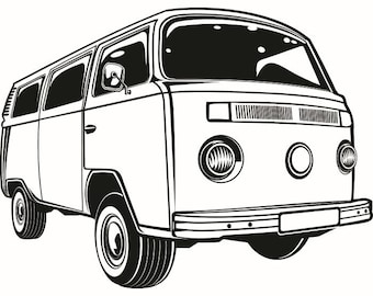 Vw bus svg | Etsy