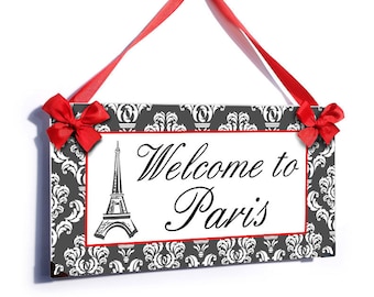 Paris welcome sign | Etsy