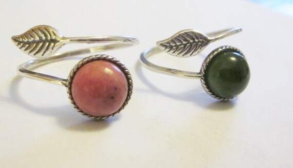 Pink Rhodonite Ring Pink Stone Ring Pink Ring Nephrite Jade