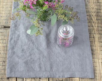 Grey table runner | Etsy