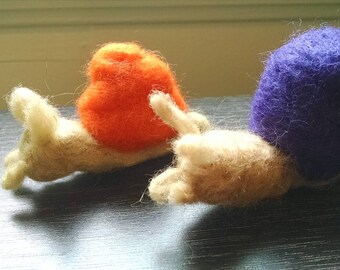 Needle felted snail | Etsy