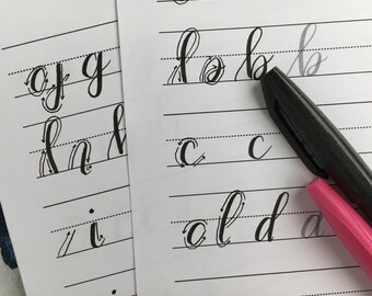 Hand Lettering Practice Sheets Modern Calligraphy Guide