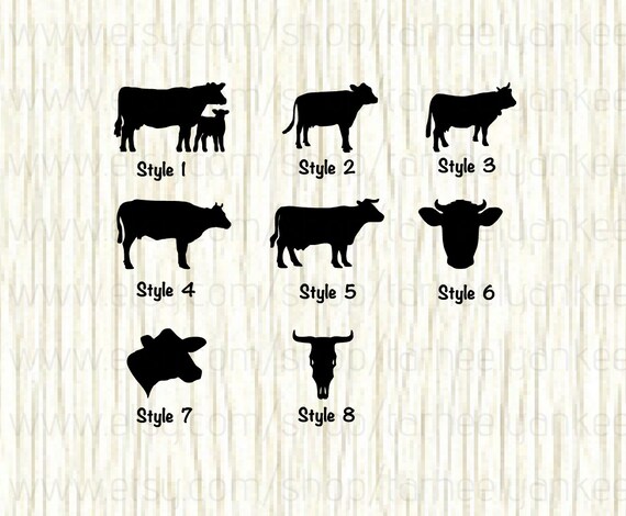 Cow Decal Calf Decal Bull Decal Holstein Decal Livestock