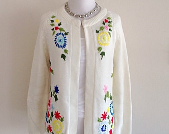 Embroidered cardigan | Etsy