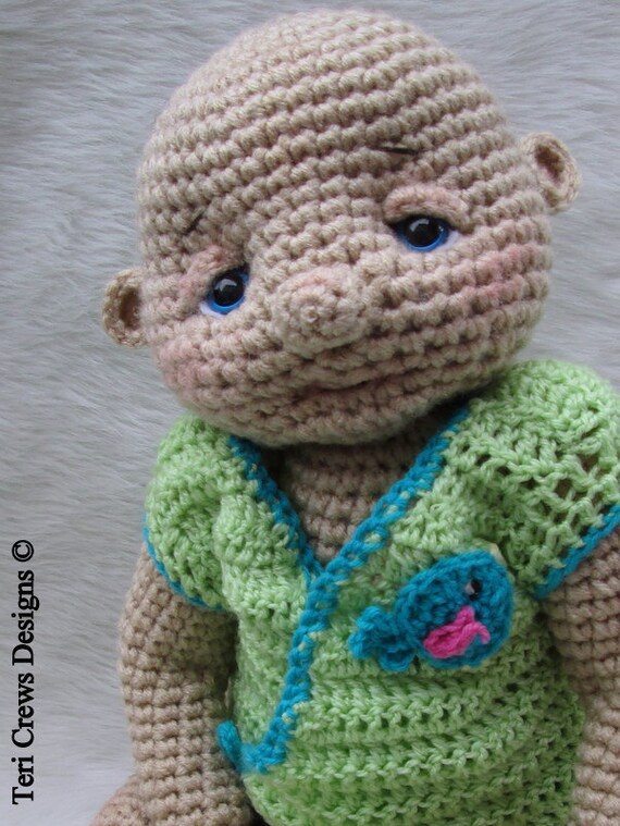 Crochet Pattern Huggable Lifesize Baby Doll by Teri Crews