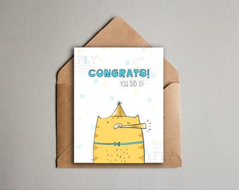 Printable Don't Go Goodbye Cats Greeting Card From All