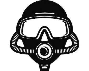 Scuba mask svg | Etsy
