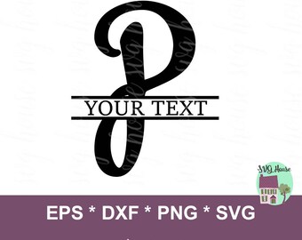 Split monogram p | Etsy