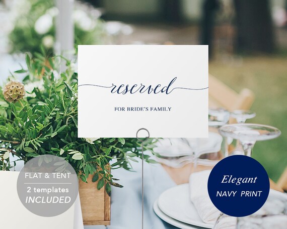 Reserved Sign Printables Editable PDF Template Instant