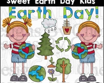 Earth day clip art | Etsy