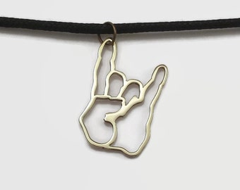 FIST OF ROCK Devil horns jewelry metal hand for fans of