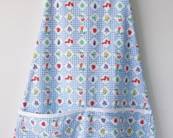 Blue gingham apron | Etsy
