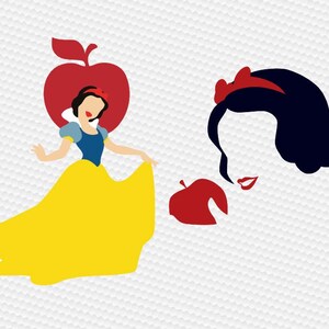 Snow white vector | Etsy