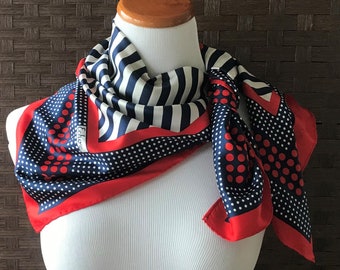 Red white blue scarf | Etsy