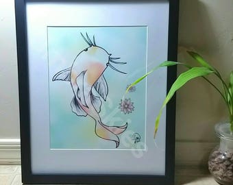 Koi fish art | Etsy