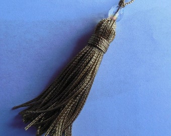 No Tassel Beige and Purple Capelet Crochet Beige and Purple